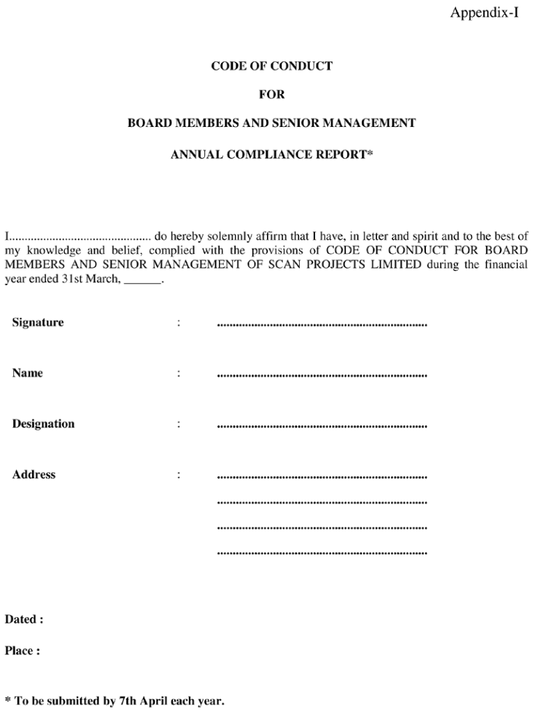 Code of Conduct – Scan Projects Ltd.